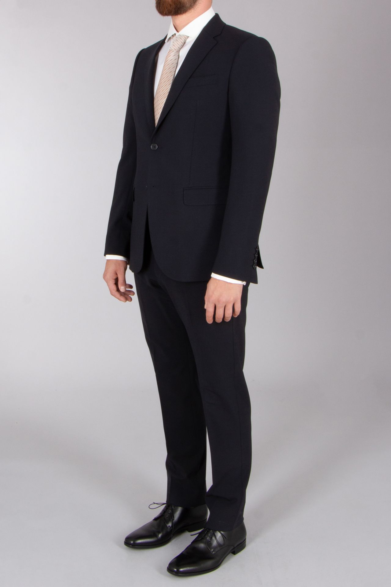 EMPORIO ARMANI Regular Fit Virgin Wool Stretch Suit M Line | 54 ...