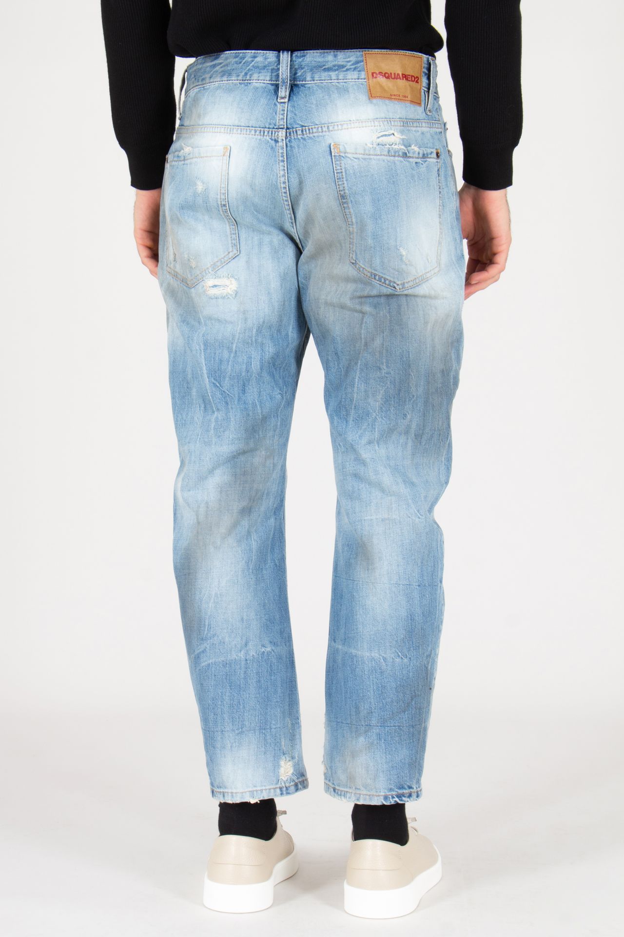 DSQUARED2 Loose Fit Dirty Wash Cotton Denim Bro Jeans | 44 ...