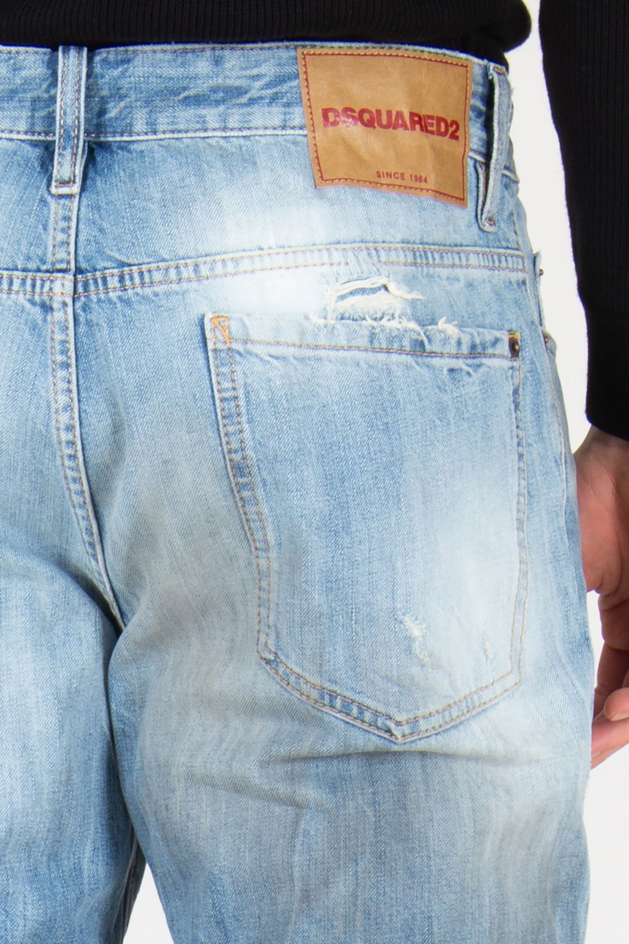 DSQUARED2 Loose Fit Dirty Wash Cotton Denim Bro Jeans | 44 ...